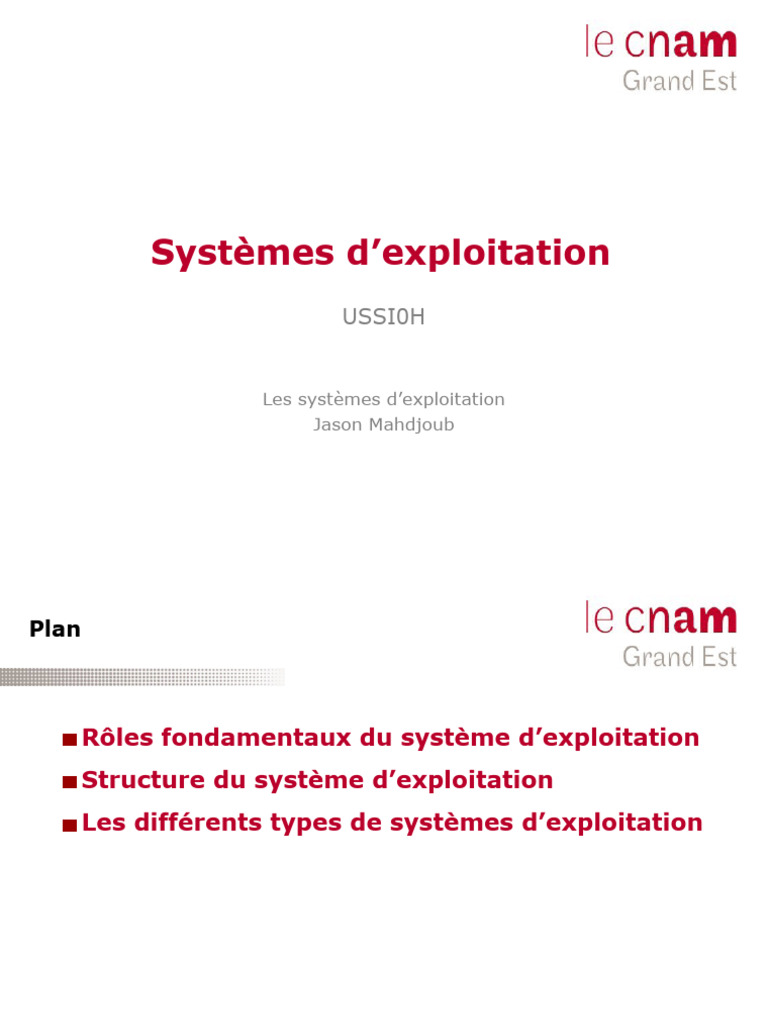 Les systèmes dexploitation | PDF | Système d'exploitation | Programme informatique
