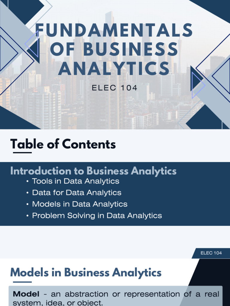 Lesson 1 Introduction To Business Analytics p2 | PDF