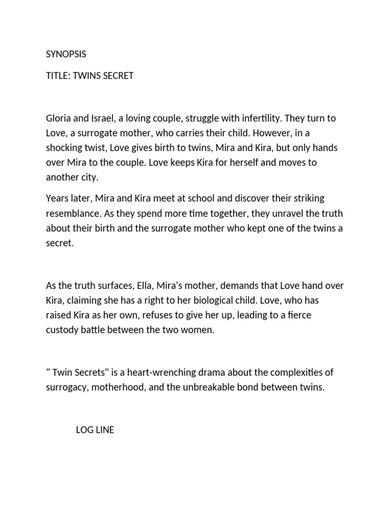 Twin Secrets and Custody Battle | PDF | Surrogacy | Mother