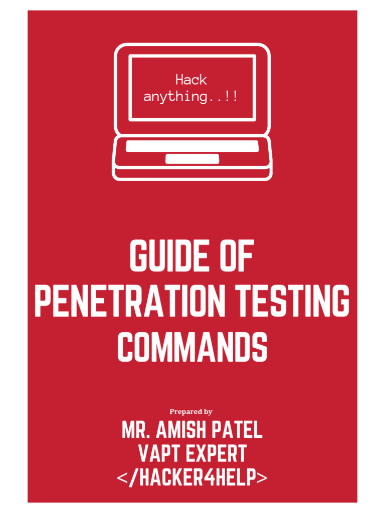 Guide of Penetration Testing Commands | PDF | Computing | Cryptography