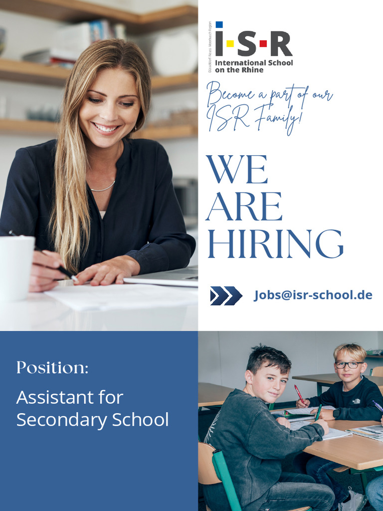 Assistant For Secondary School - Join Our Team ISR International School On The Rhine | PDF
