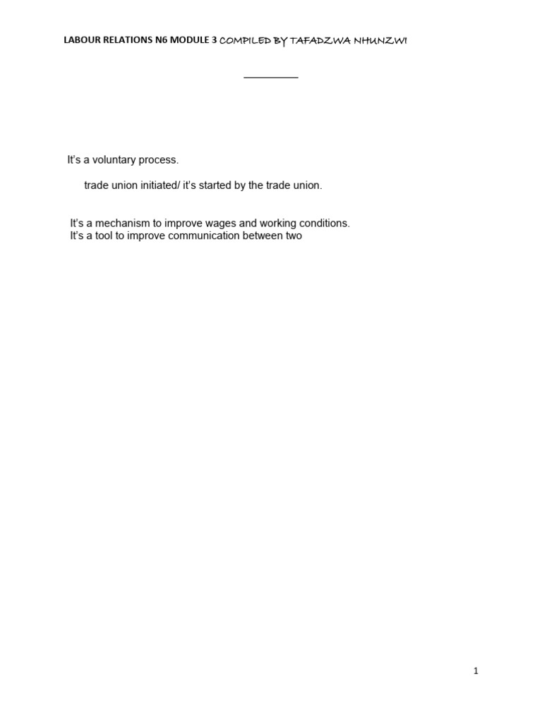 Understanding Collective Bargaining in Labour Relations | PDF | Cost Of ...