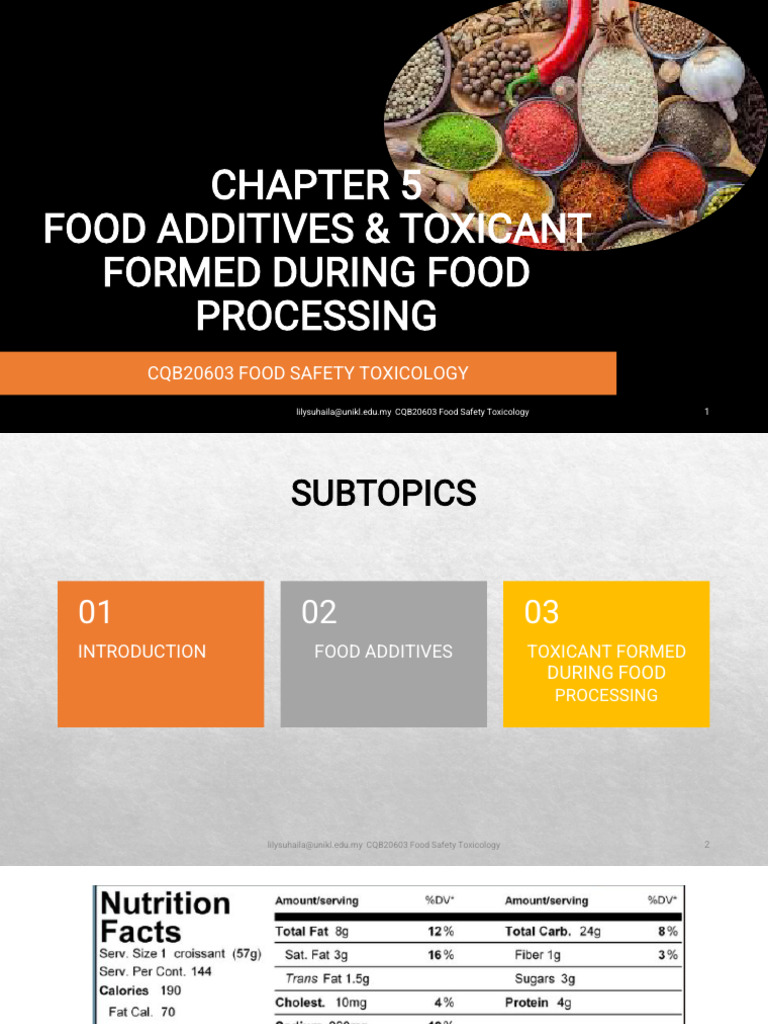 Food Additives and Toxicant Risks | PDF | Foods | Polycyclic Aromatic ...