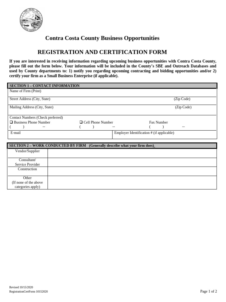 Exhibit E - RegistrationCertForm | PDF