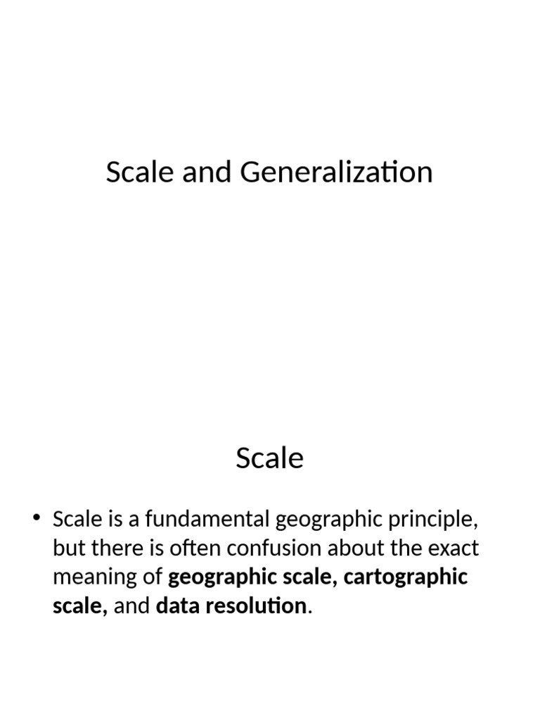 Scale and Generalization | PDF