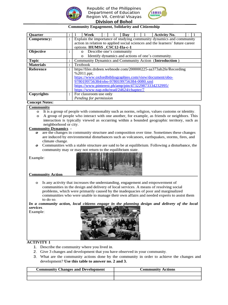 Shs Humss Csc Wk1 1-4 | PDF | Psychology | Cognition