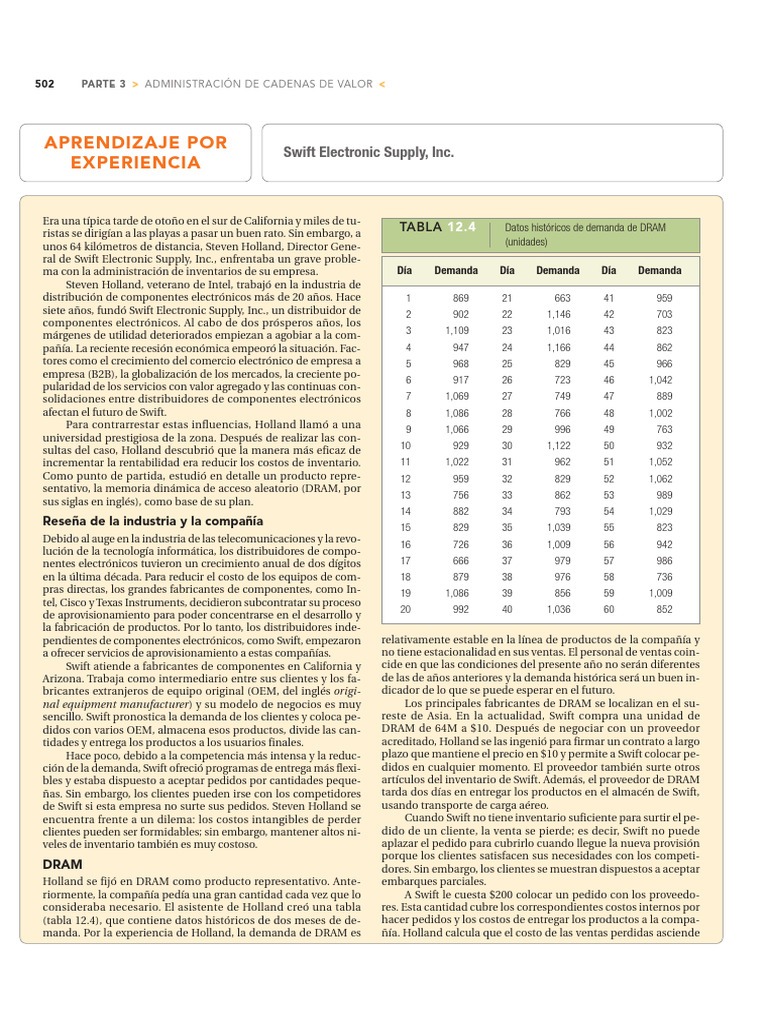 Gestión de Inventarios en Swift Electronics | PDF