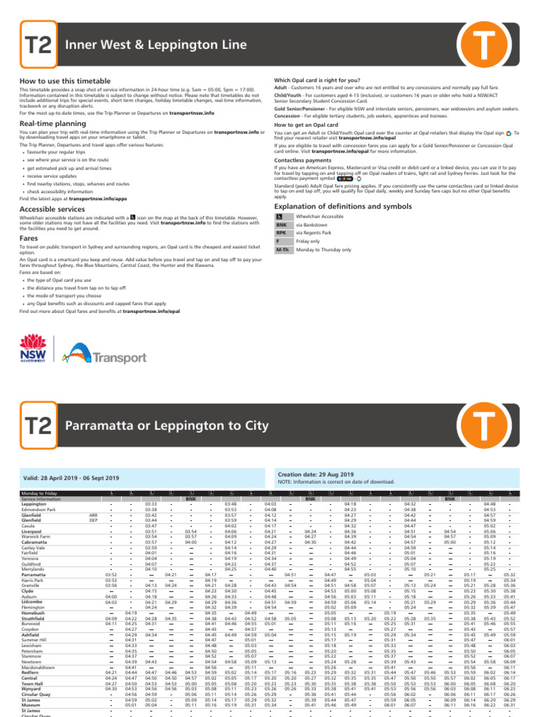 93-T2-Inner-West-Leppington-Line-20190428-20190906 | PDF | Public ...