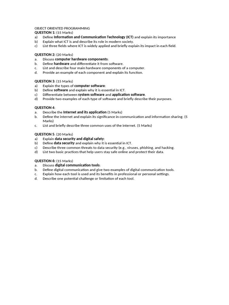 Object Oriented Programming | PDF