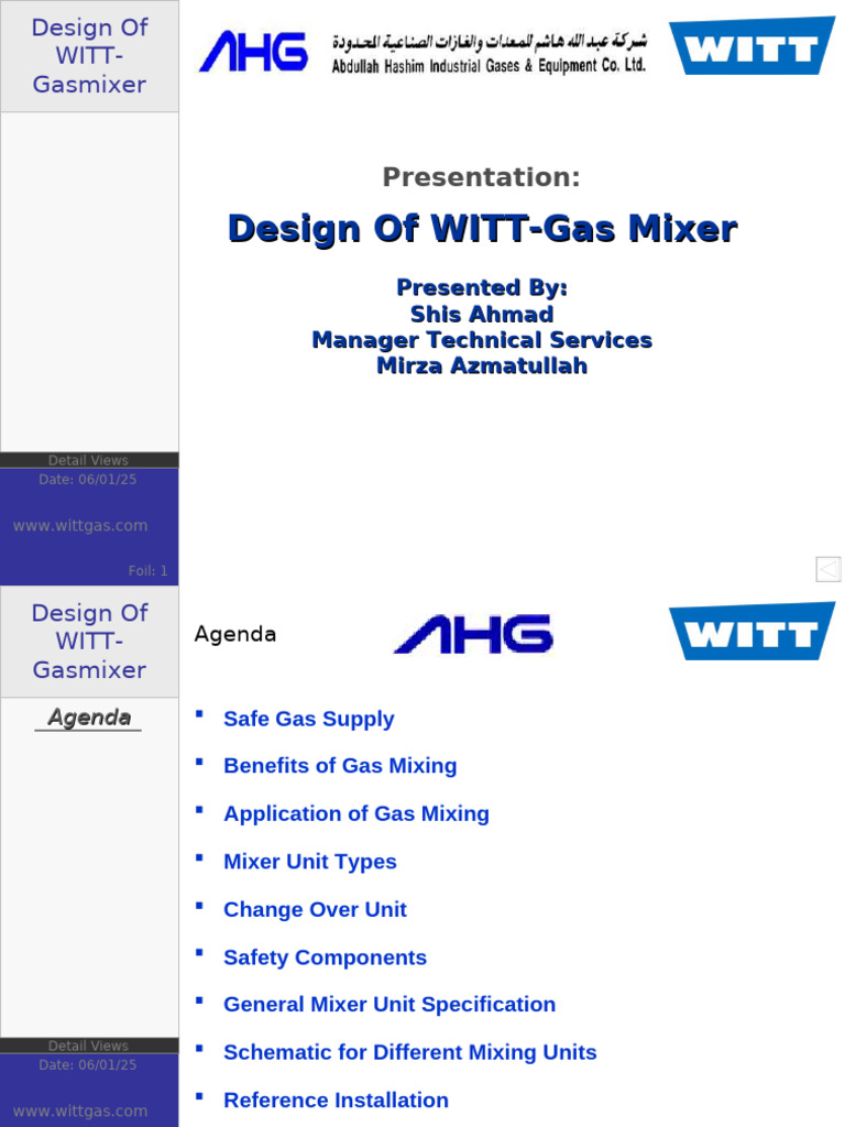 Design of WITT-Gasmixer | PDF | Gases | Mechanical Engineering