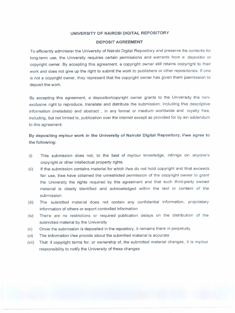 Repository Deposit Agreement | PDF