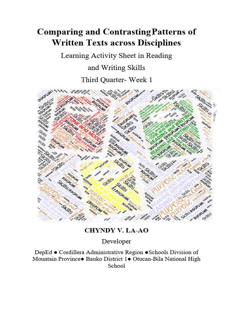 Engl.11.Reading and Writing.Q3.W1.Comparing and Contrasting Patterns of ...