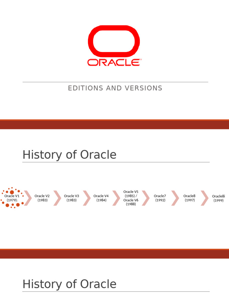 Oracle Editions&Versions | PDF | Oracle Database | Software