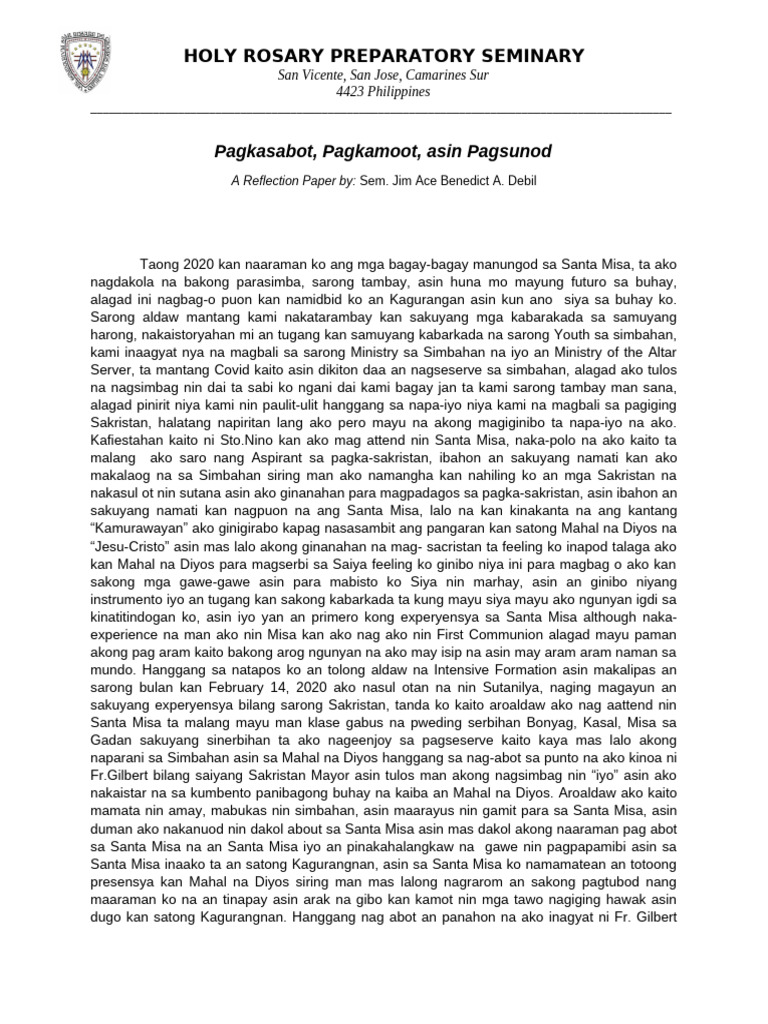 Ace Reflection Paper | PDF