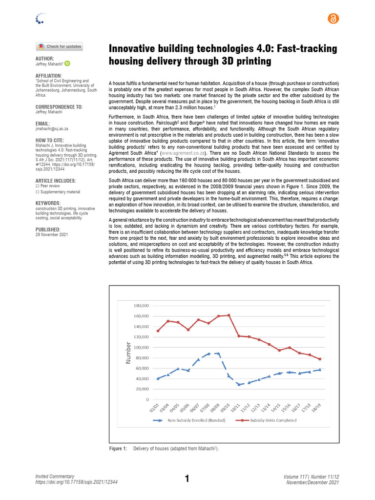 Innovative building technologies 4.0: Fast-tracking housing delivery ...