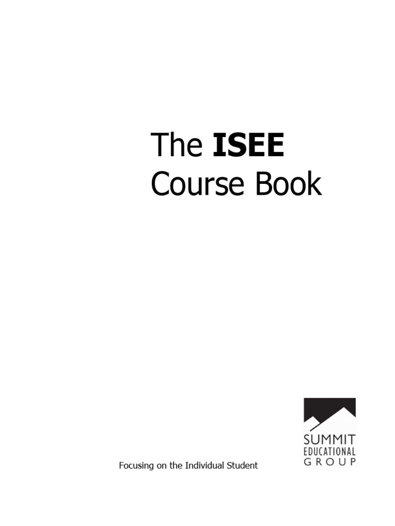 2013 Summit Education Middle Upper ISEE Guide and Questions | PDF | Area | Elementary Mathematics