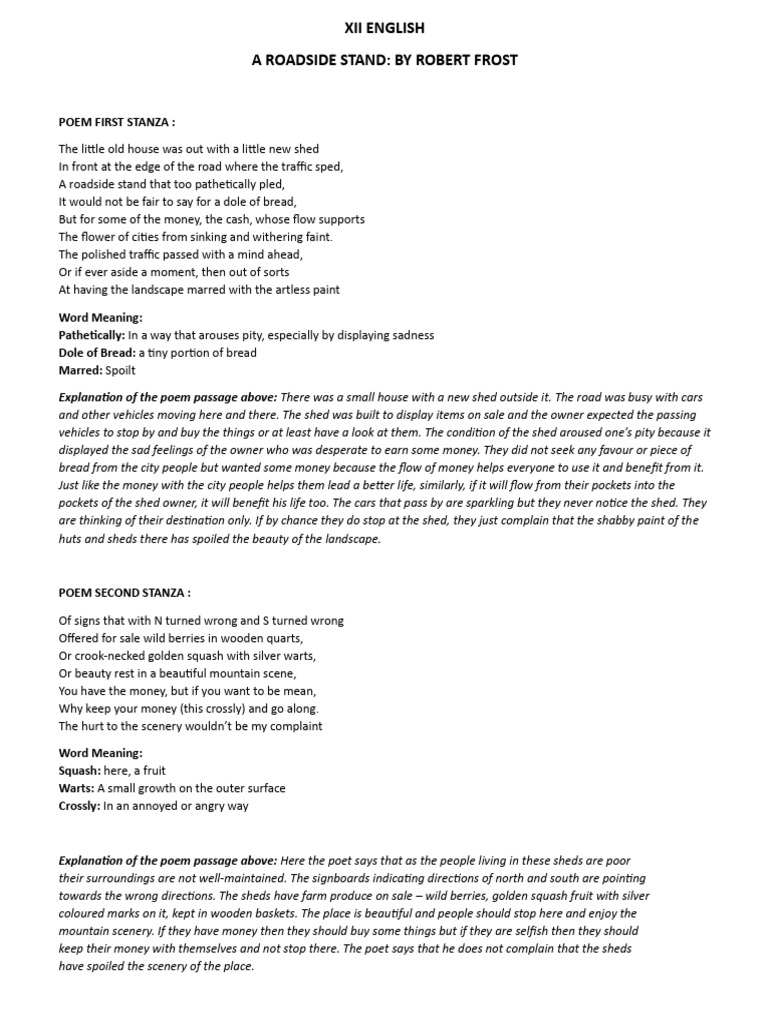A ROADSIDE STAND-1 | PDF
