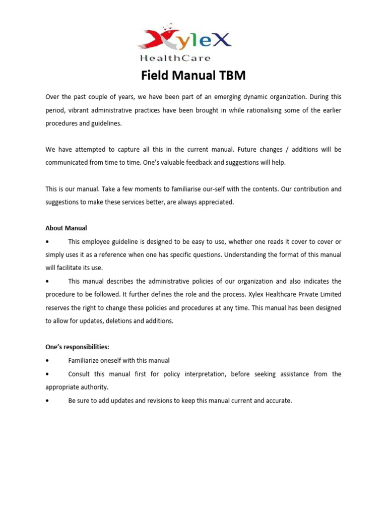 Field Working Manual TBM | PDF | Medical Prescription