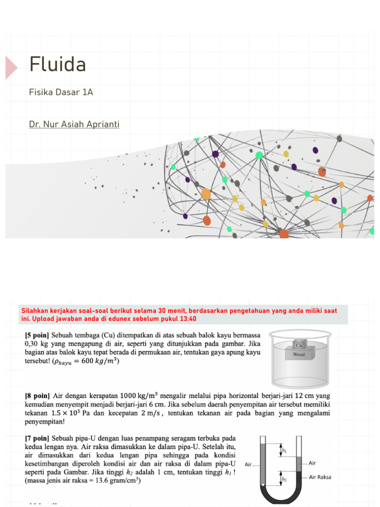 Materi Fisika Dasar I FI1101 ITB Fluida | PDF