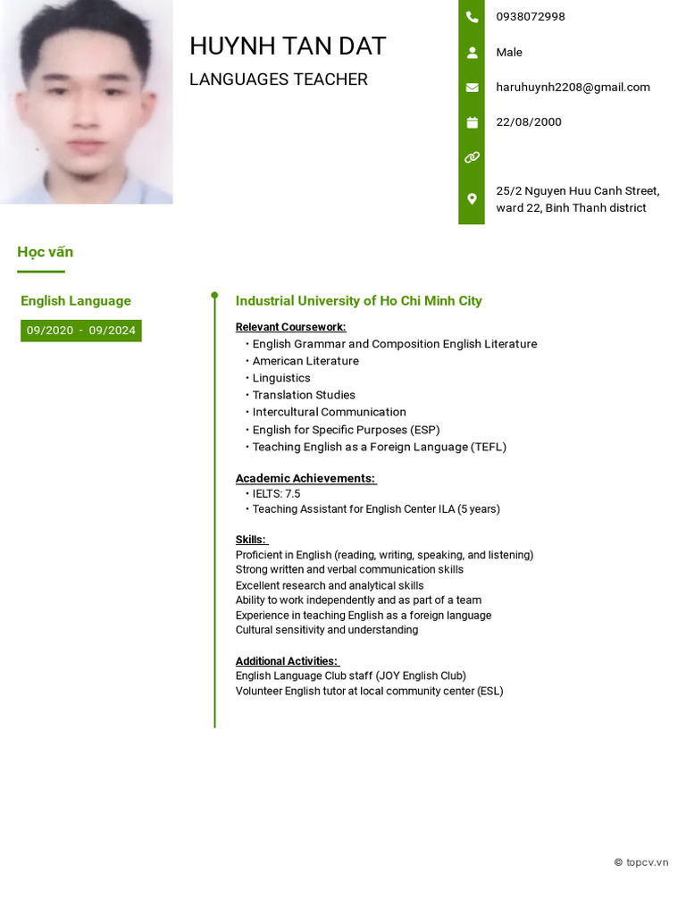 Huynh-Tan-Dat-TopCV.vn-280624.215537 | PDF