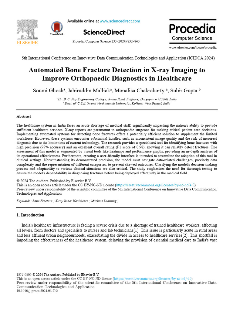 4 Automated Bone Fracture Detection In X Ray Imaging To Pdf Accuracy And Precision