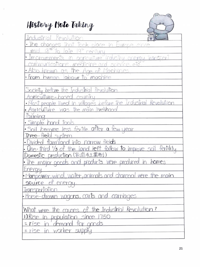 History Industrial Revolution WB Notes | PDF