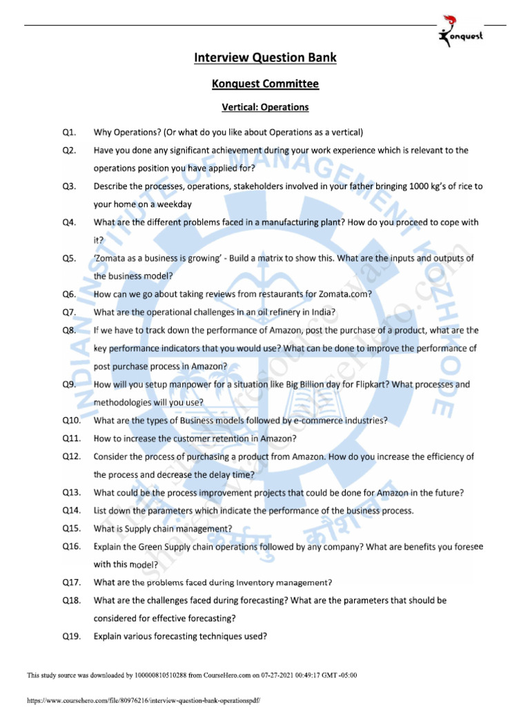 Ops Interview Qs - 3 | PDF
