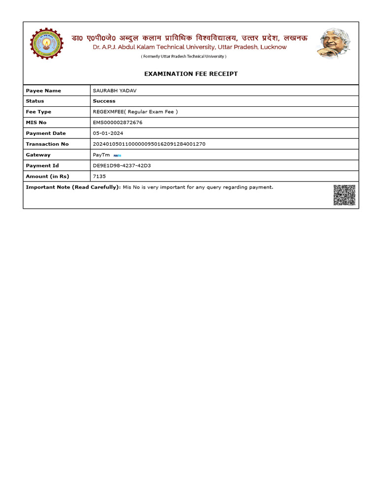 saurabh_exam_fee | PDF