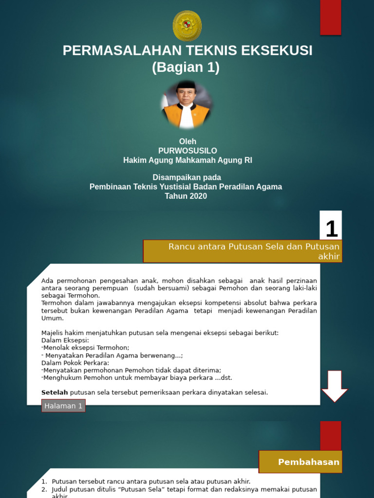 Permasalahan Eksekusi (Bagian 1) | PDF