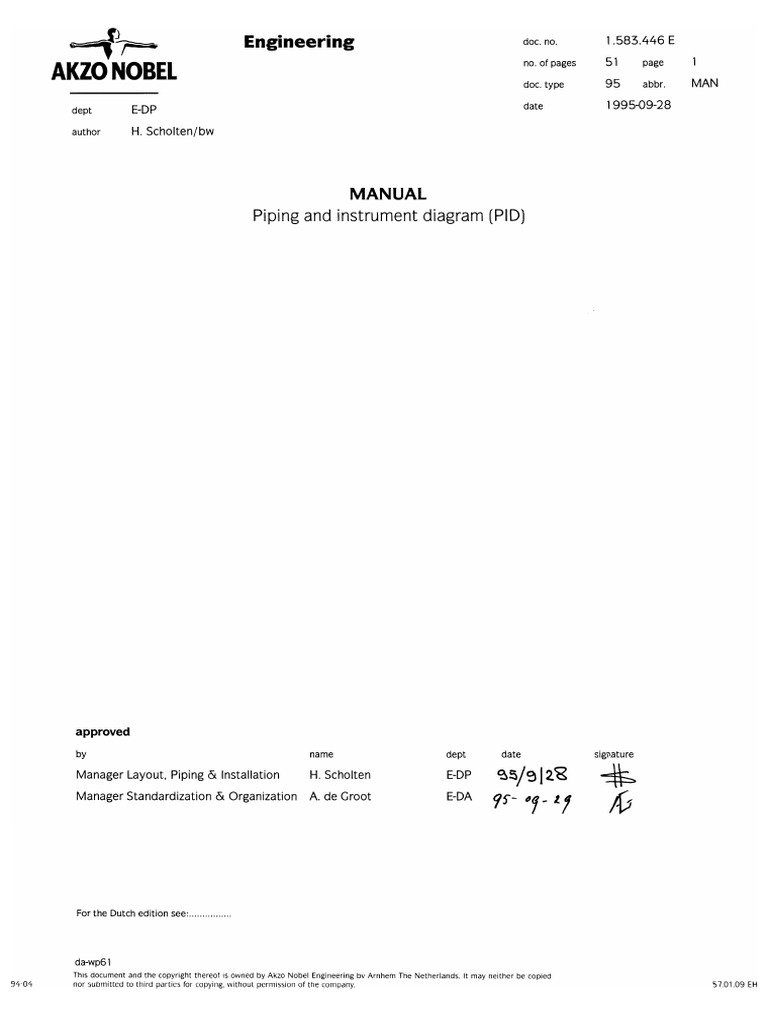 Piping and Instrument Diagram (PID)_ 1583446E | PDF