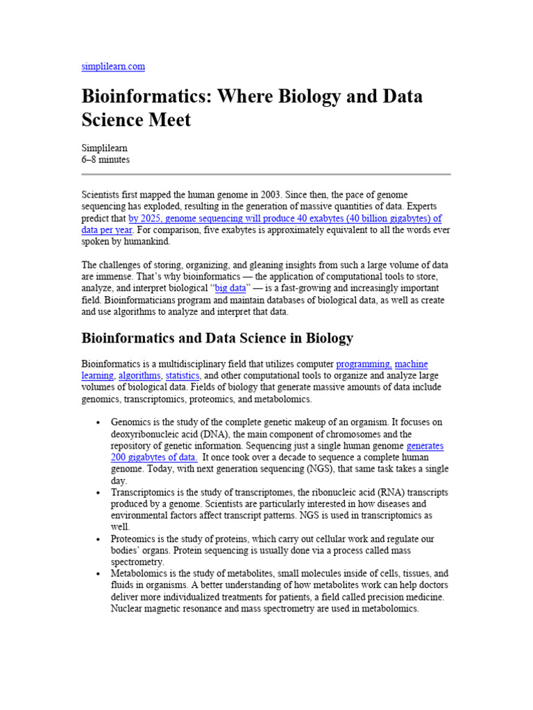 BIF | PDF | Bioinformatics | Open Source