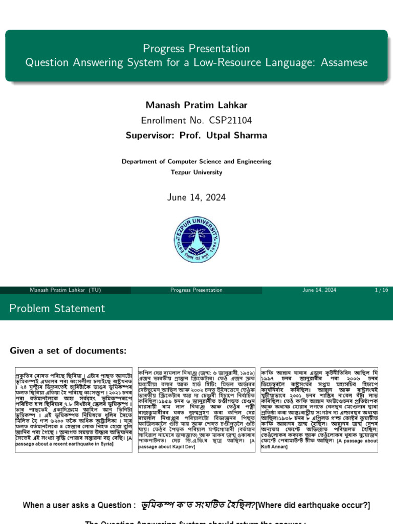 7th Semester Progress Presentation | PDF | Translations | Computational Neuroscience