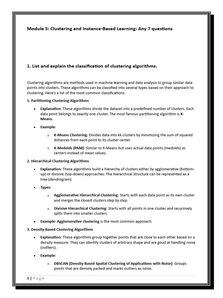 Module 5.Docx Aiml | PDF | Cluster Analysis | Artificial Neural Network