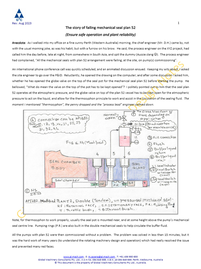 Understanding Mechanical Seal Plan 52 | PDF | Pump | Manufactured Goods