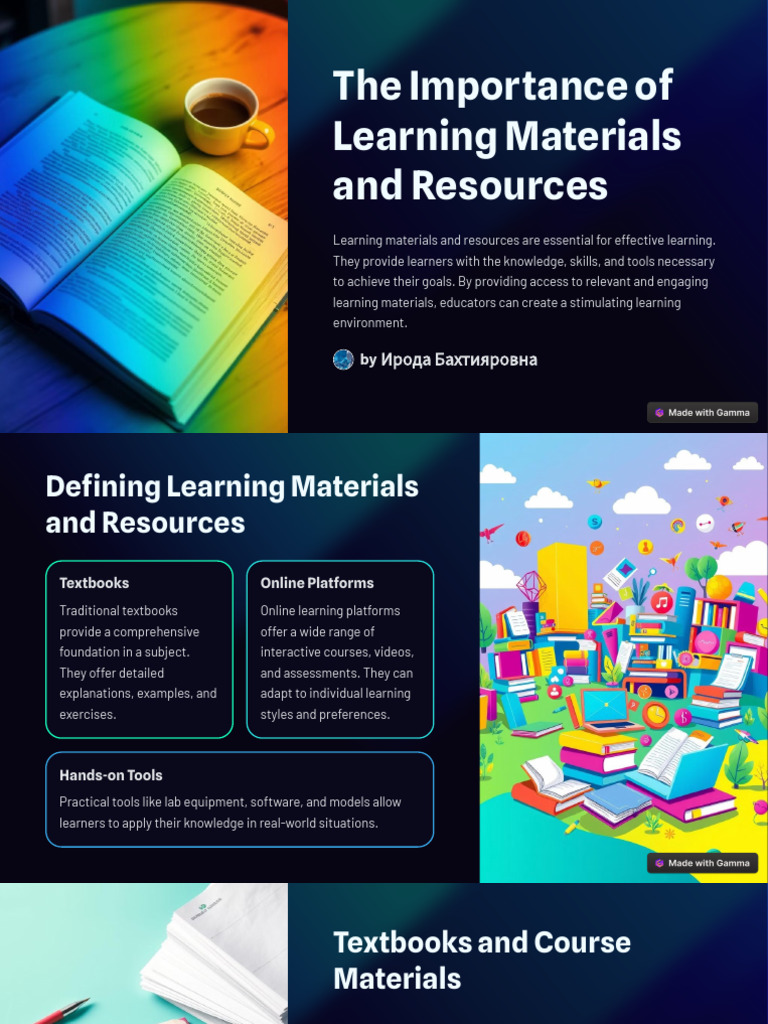 4.The-Importance-of-Learning-Materials-and-Resources | PDF | Learning ...