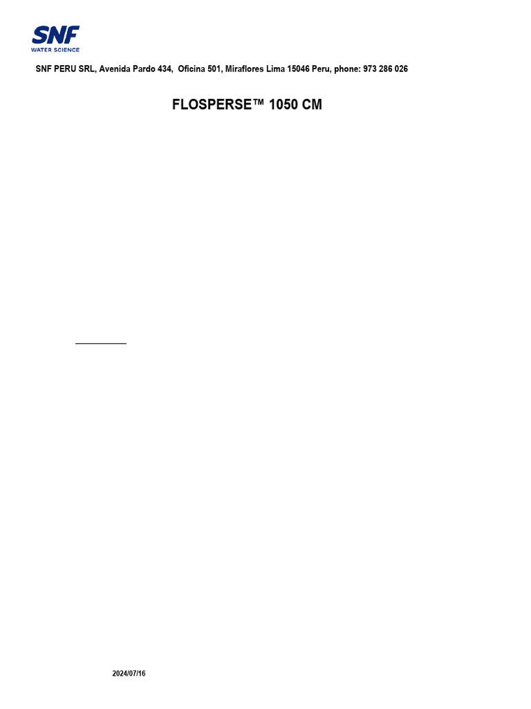 Flosperse™ 1050 CM - TDS - MS | PDF