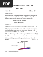 Form Two Physics Exam, 2025 | PDF | Series And Parallel Circuits | Resistor