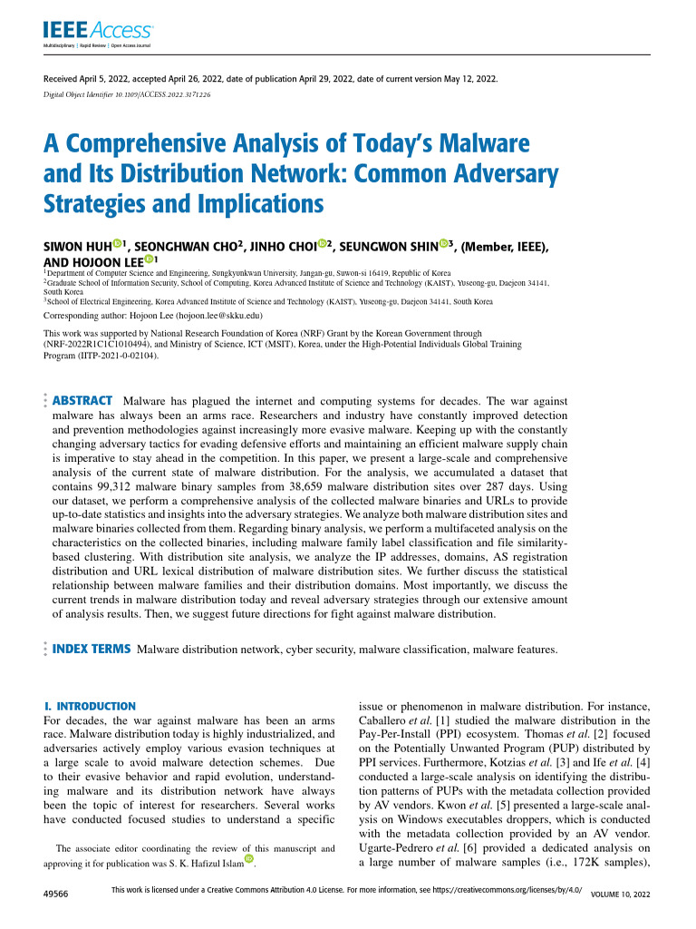 A Comprehensive Analysis of Todays Malware and It | PDF | Malware | File Format