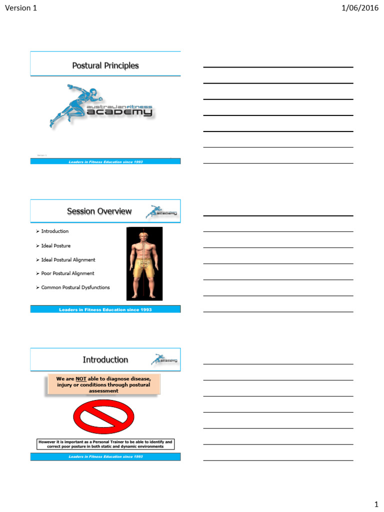 Lecture Presentation 6.1 - Postural Principles ...
