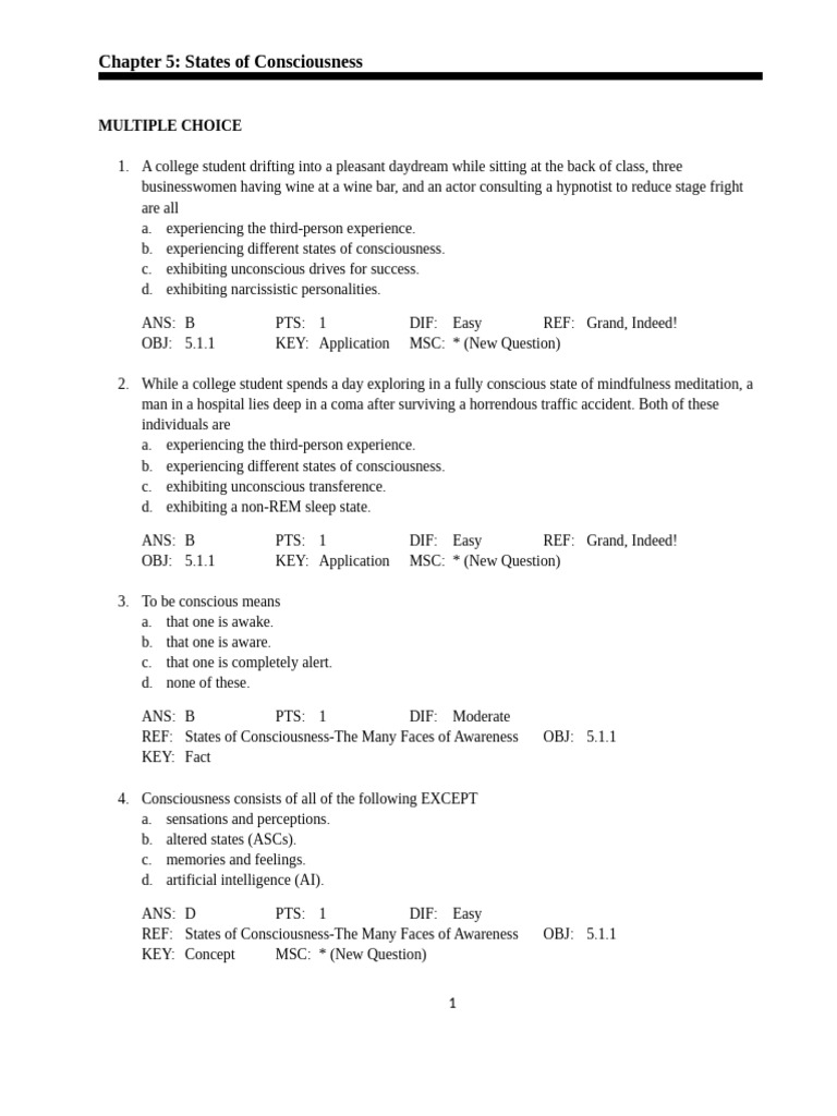 Coon_Journey_5e_Chapter05.rtf | PDF | Sleep | Sleep Deprivation