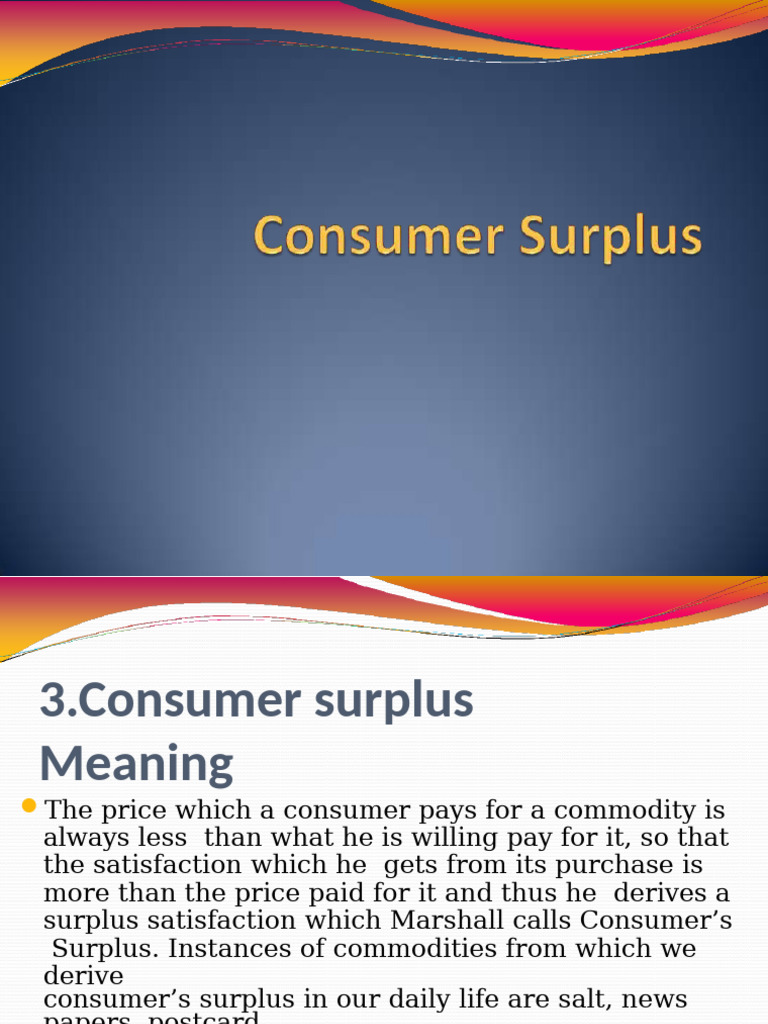 consumer surplus | PDF | Economic Surplus | Monopoly