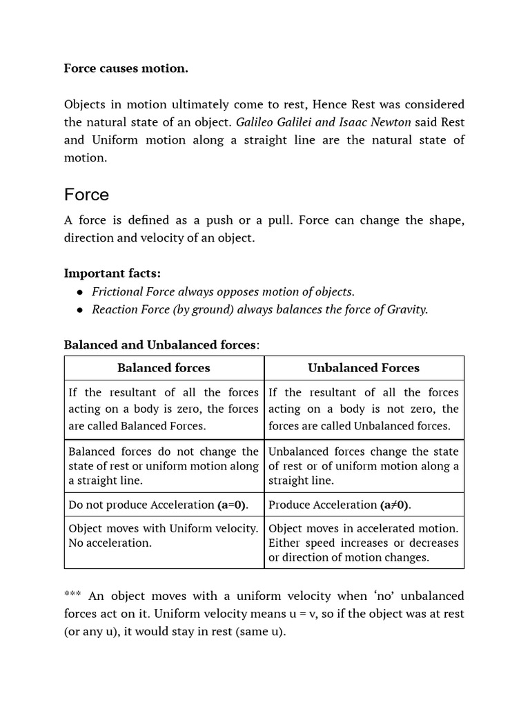 9.8 Force and Laws of Motion | PDF | Force | Momentum