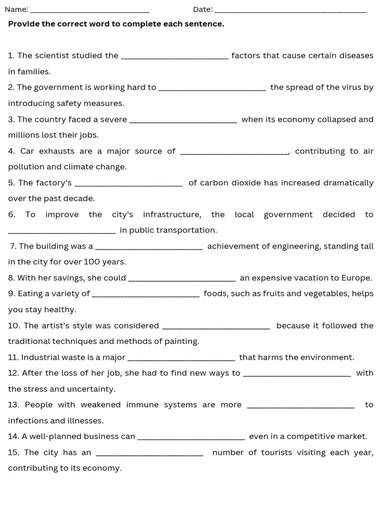 Vocab Test B1 (From Lesson 11) | PDF