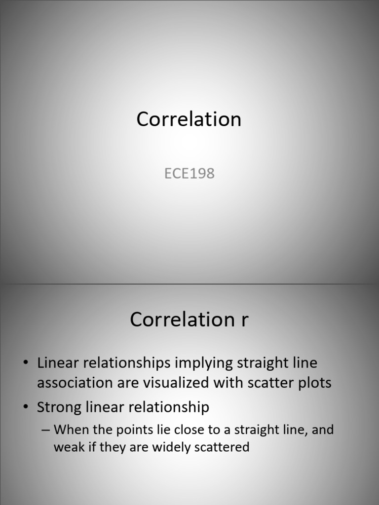 Lec8 Correlation Pdf Statistical Analysis Teaching Mathematics