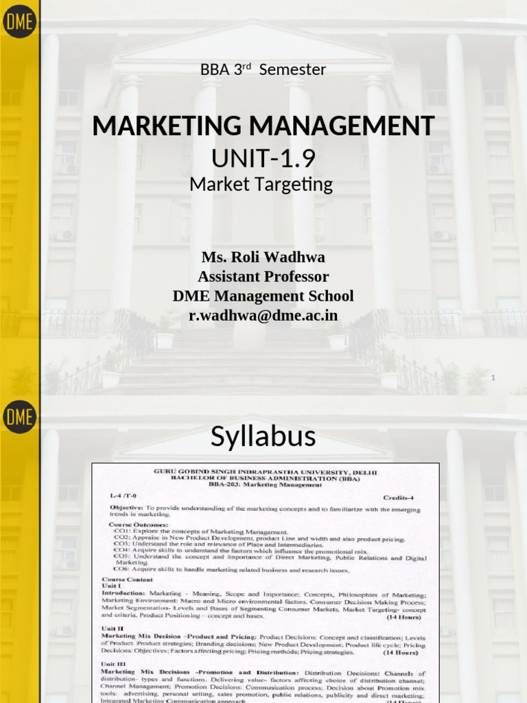 MM unit 1.9 | PDF | Marketing | Marketing Strategy