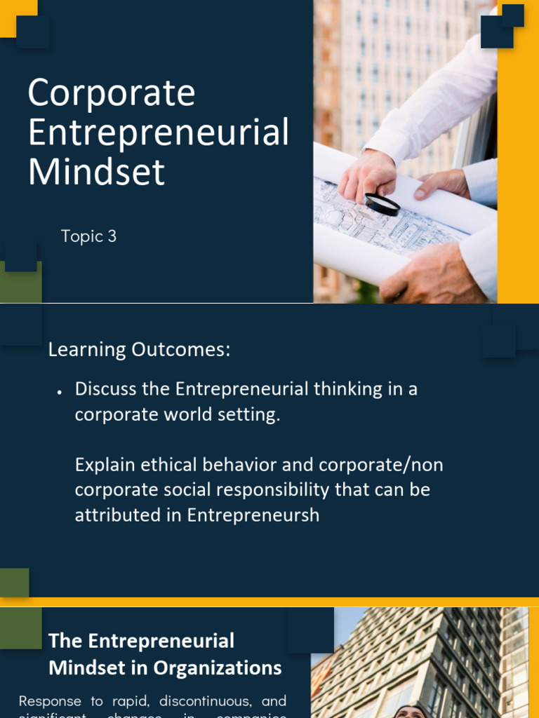 Corporate Entrepreneurial Mindset Strategies | PDF | Entrepreneurship ...