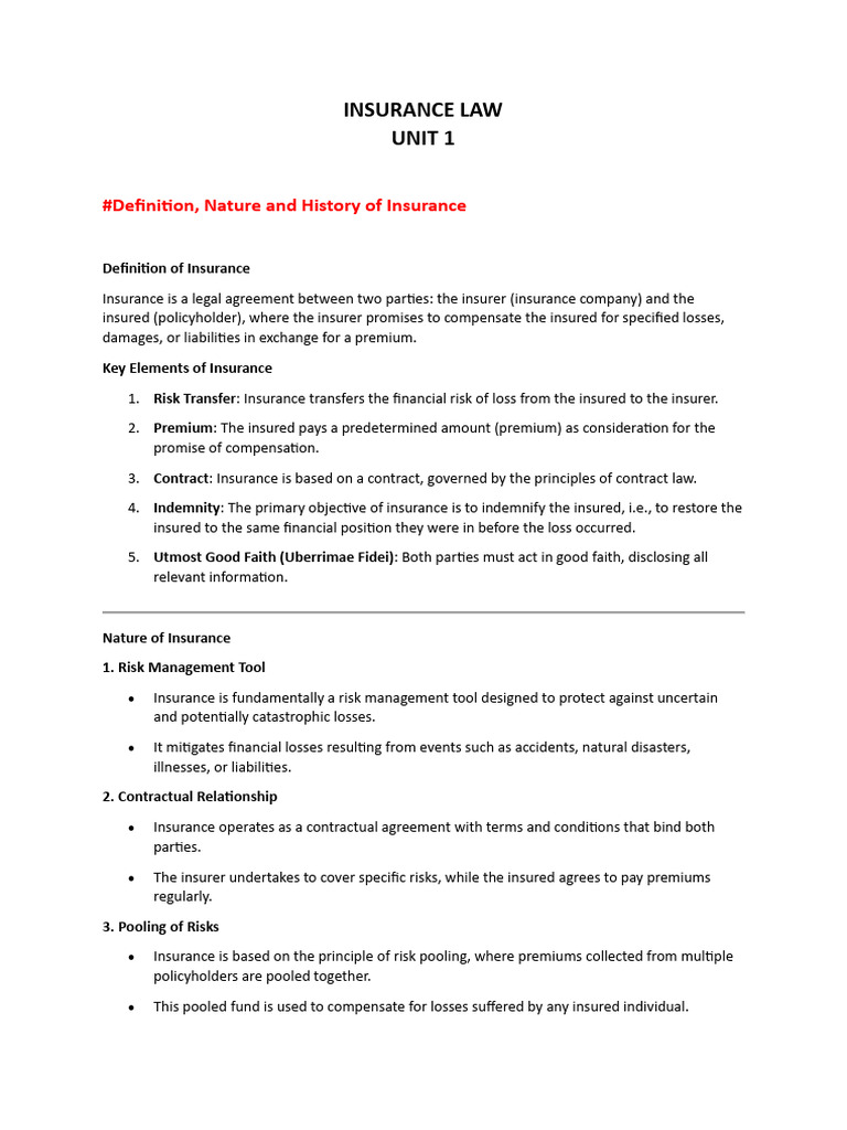 INSURANCE LAW PART 3 | PDF | Insurance | Indemnity