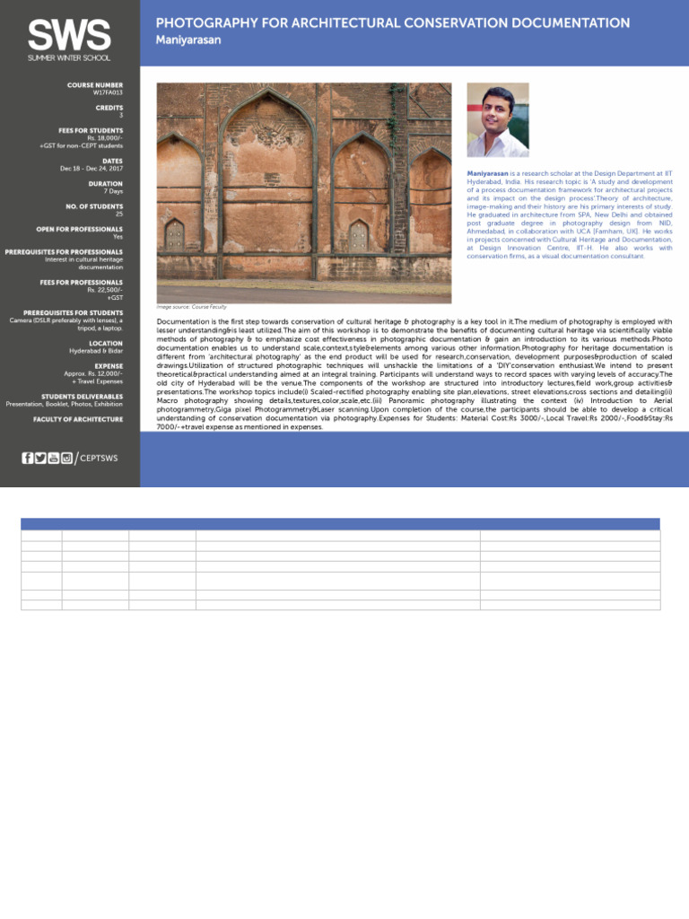 Conservation Documentation Course | PDF