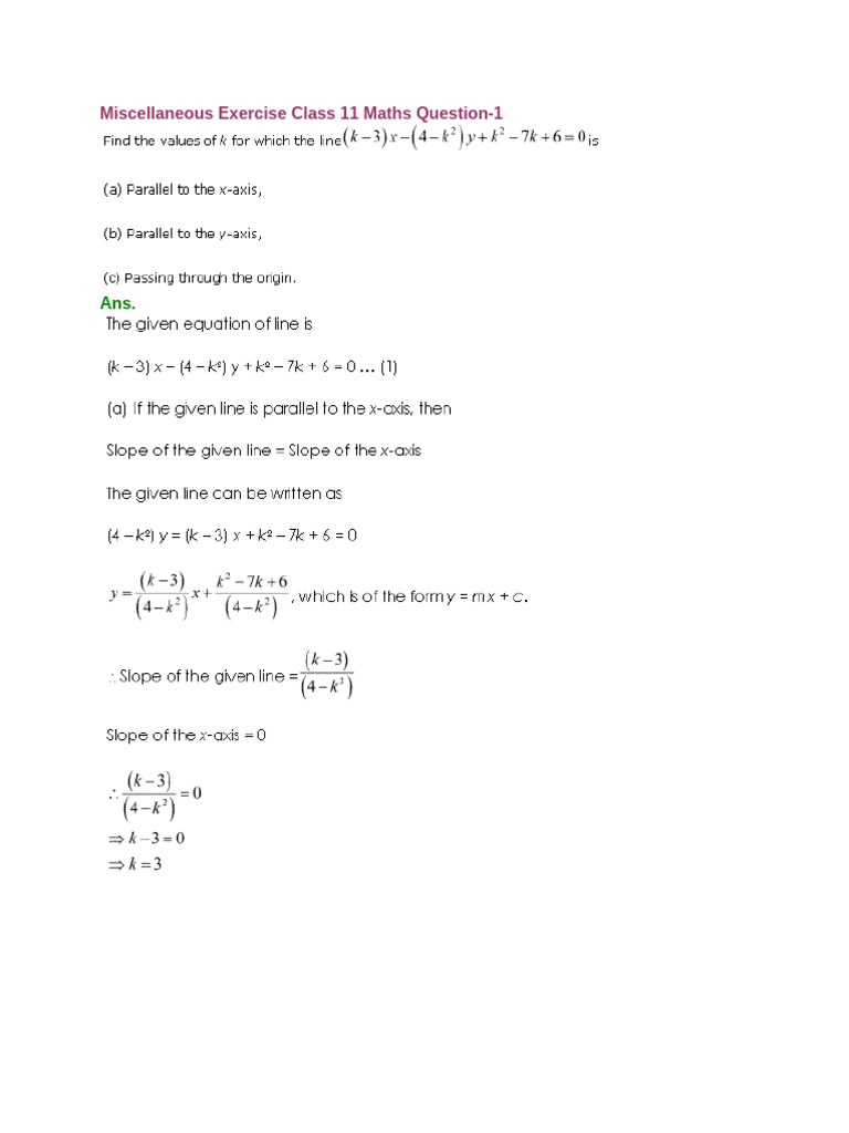 Miscellaneous Exercise Class 11 Maths Question | PDF
