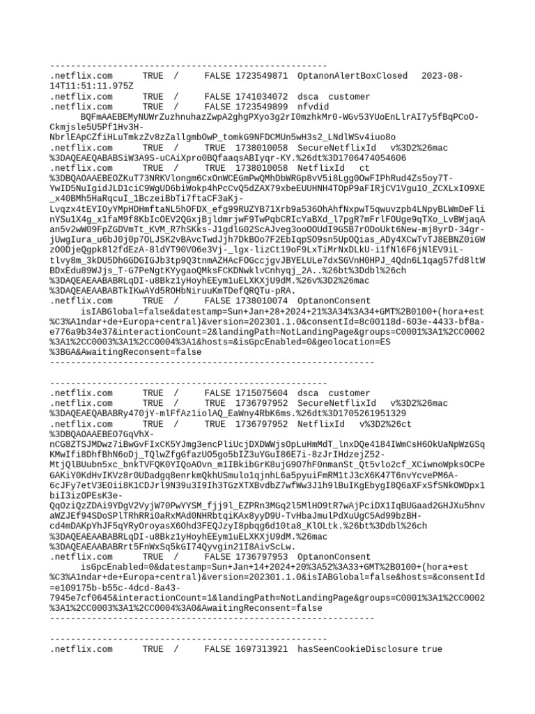 Netflix Cookie Data Overview | PDF
